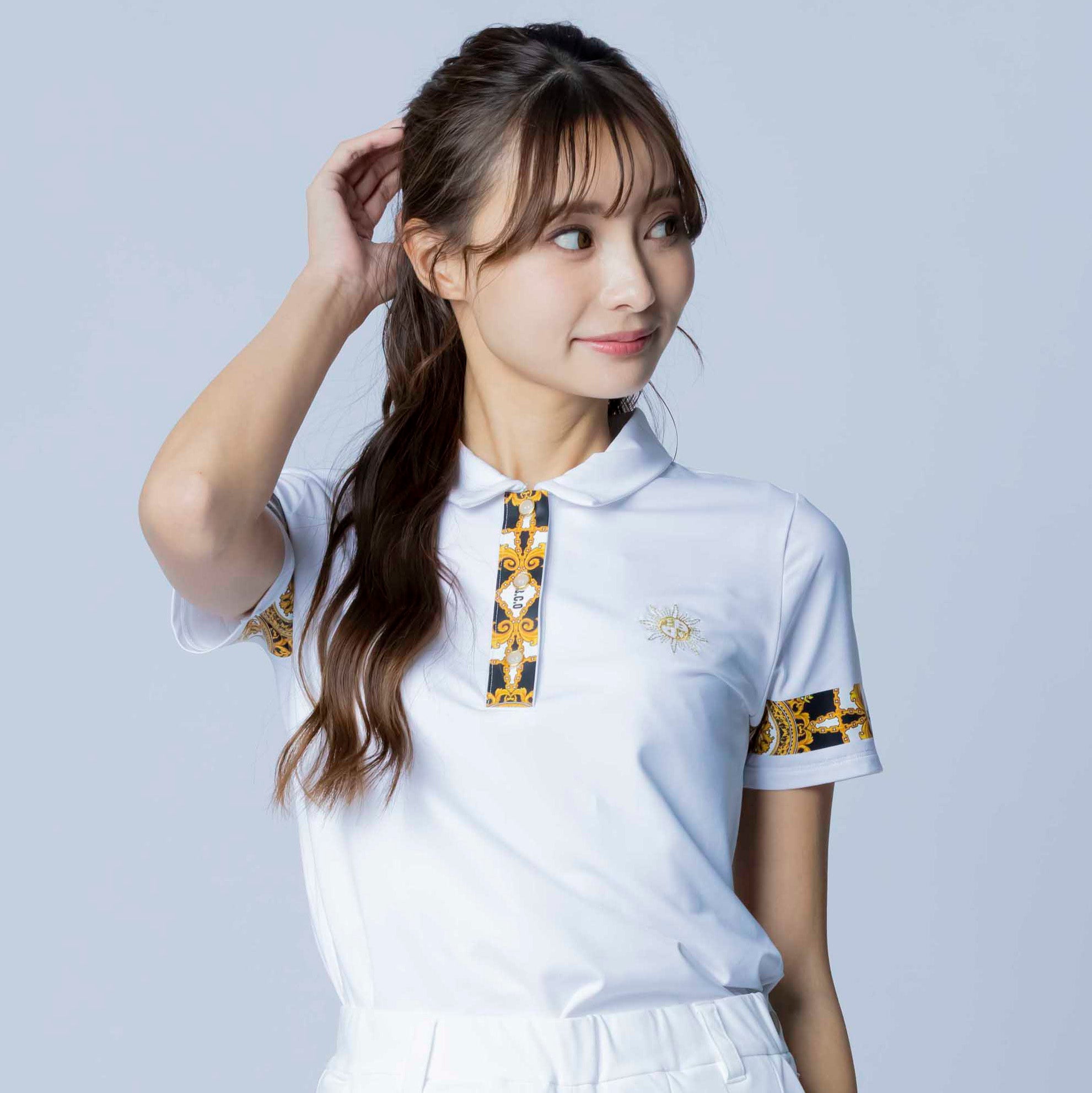 WOMEN’S BAROQUE PATTERN POLO｜white（A0-2832-11） – BBCO