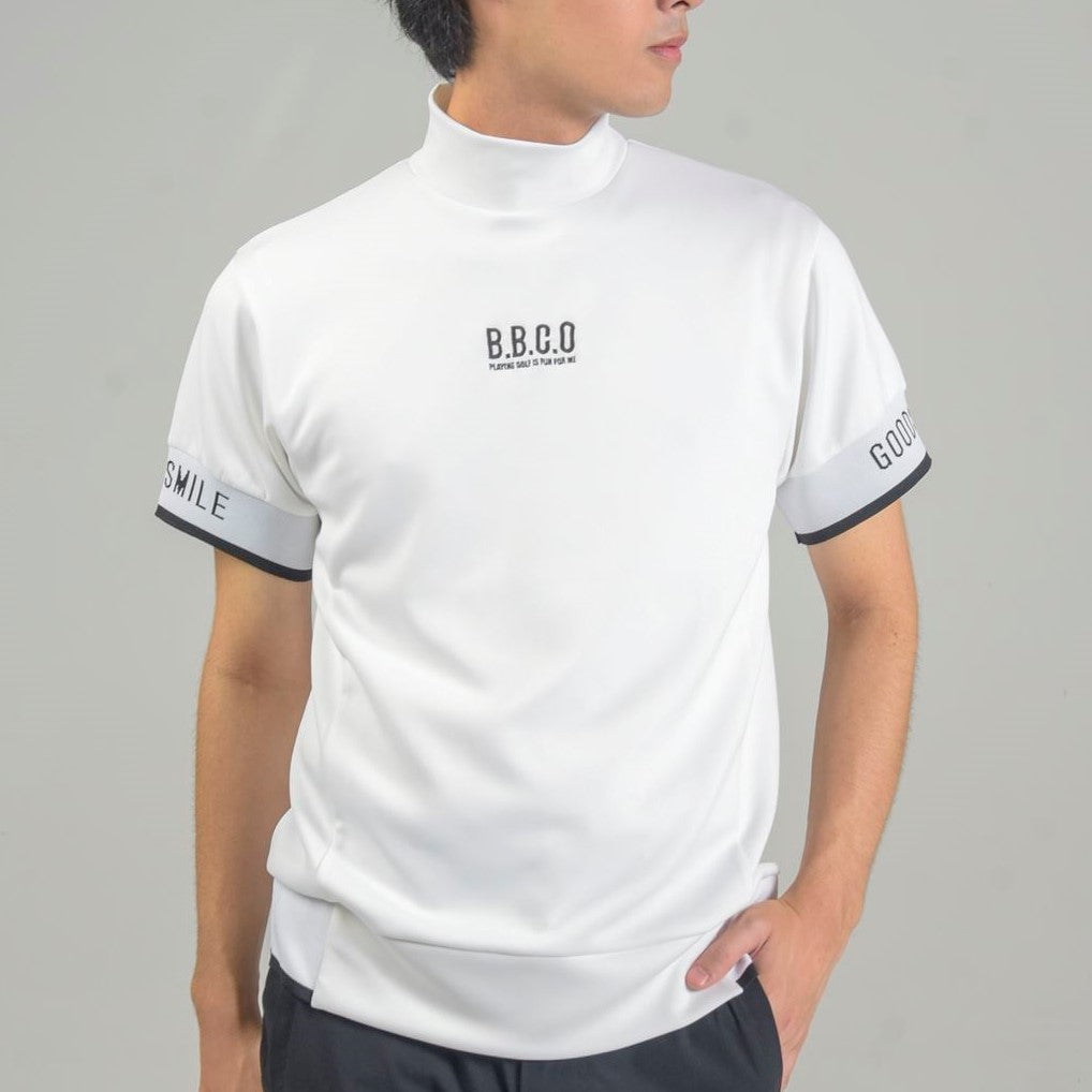 Men's JACQUARD LETTERS MOCK NECK｜White（A1-2504-11） – BBCO